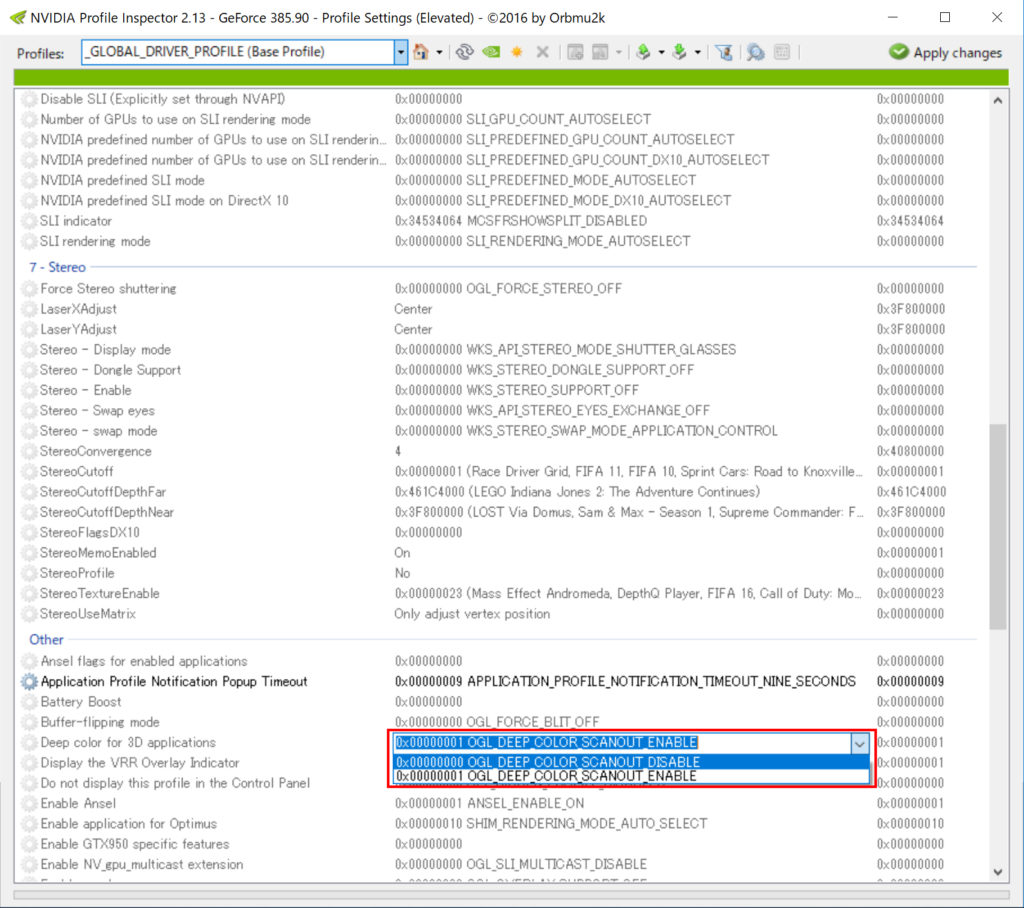 NVIDIA Quadro OpenGL DriverのDeep Color不具合の対処方法 | NegativeMindException