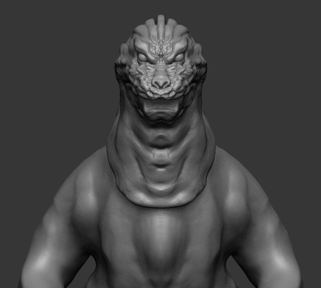 ZBrushでゴジラ2001を作ってみる 身体のアタリを作る | NegativeMindException