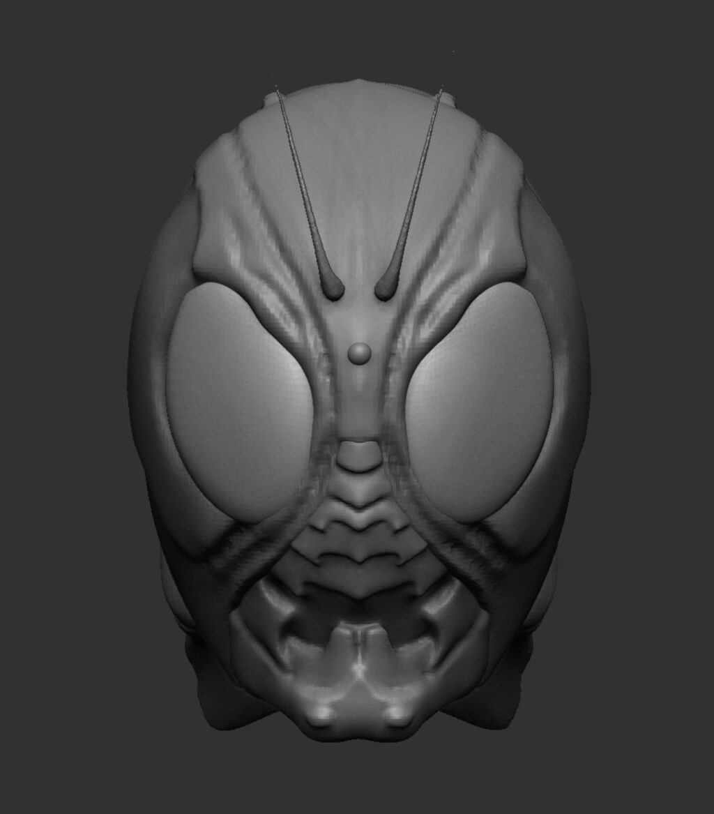 ZBrushで仮面ライダーBLACK SUNを作る 頭部～バストの概形 | NegativeMindException