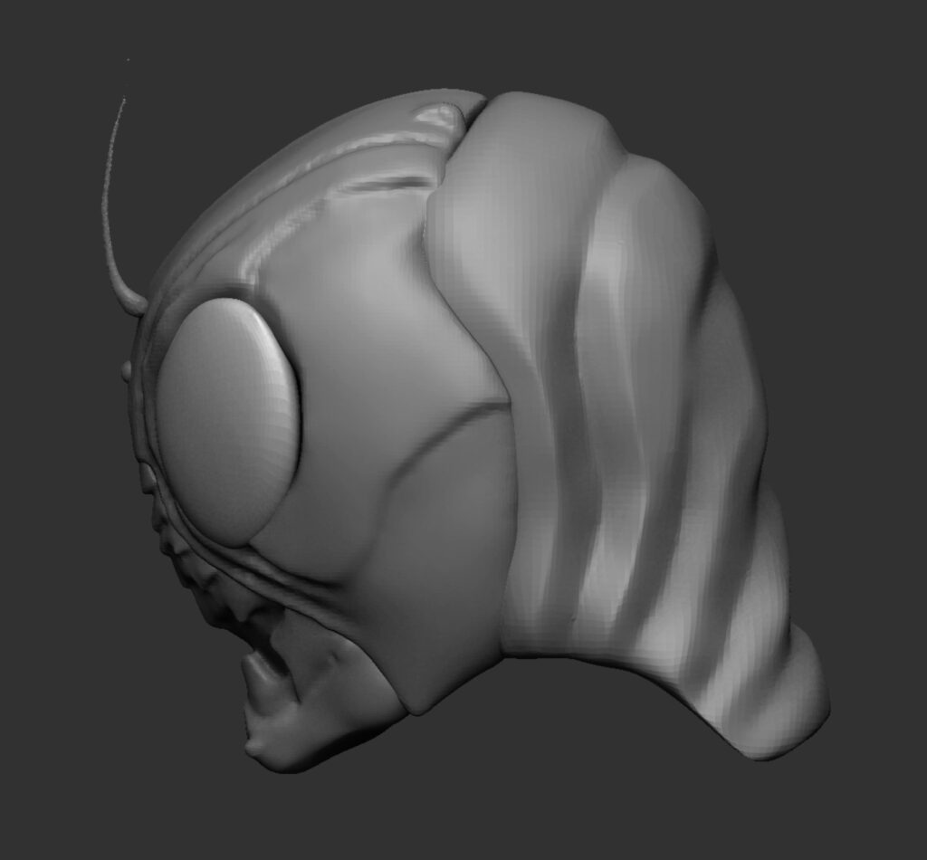 ZBrushで仮面ライダーBLACK SUNを作る 頭部～バストの概形 | NegativeMindException
