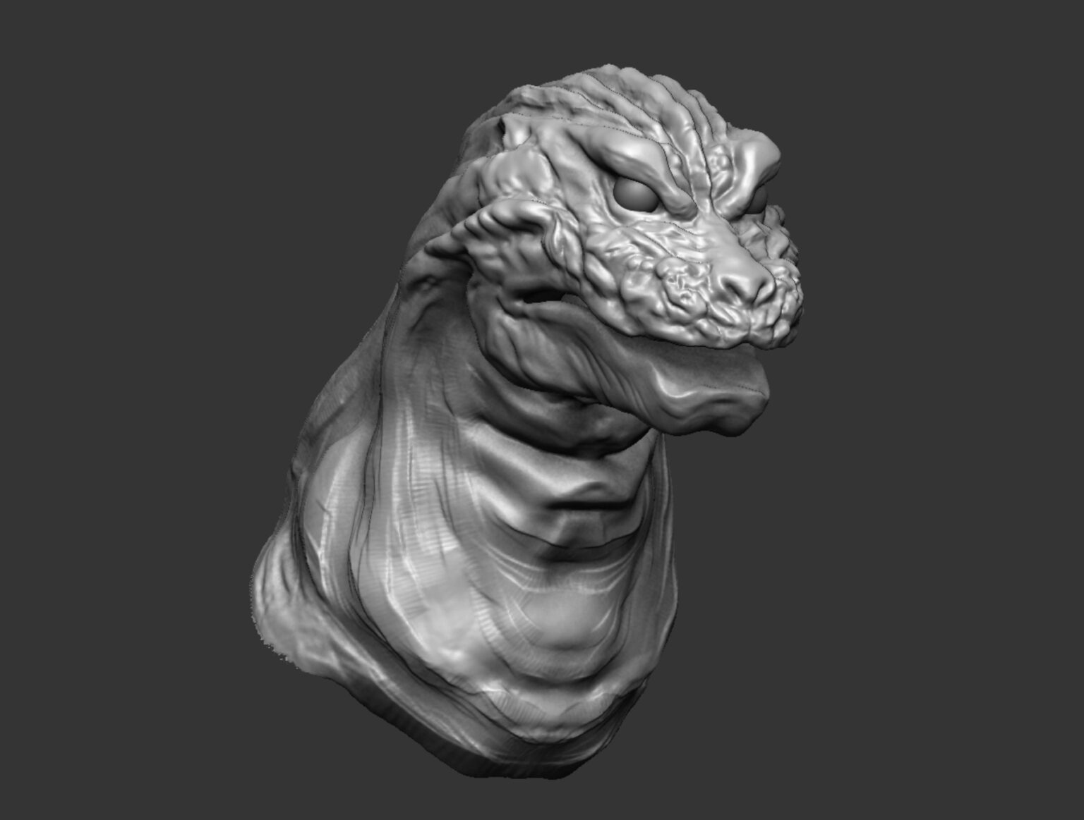 ZBrushでゴジラ2001を作ってみる 身体のシルエット出し | NegativeMindException